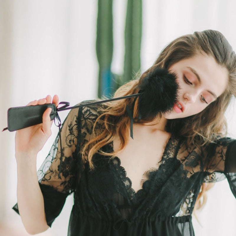 Fluffy Black Handcuff – Risette Lingerie